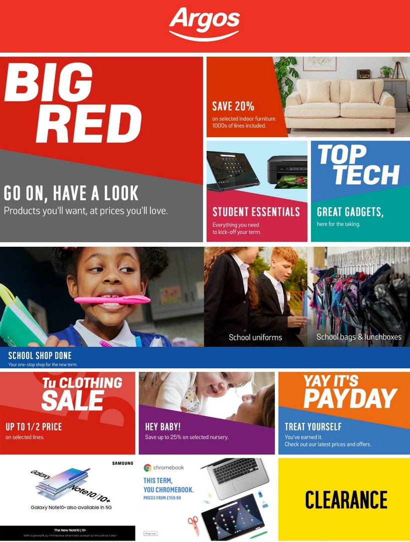 Argos New Offers & Special Buys from 3 September