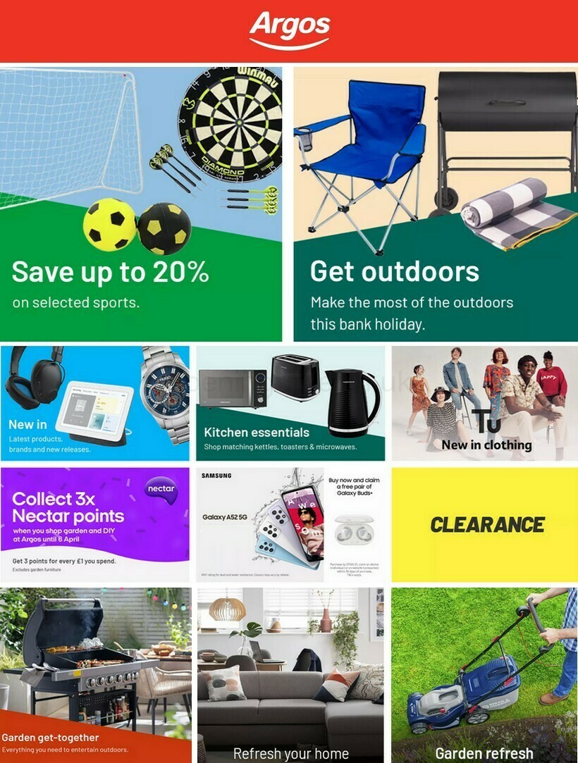 Argos New Offers & Special Buys from 6 April