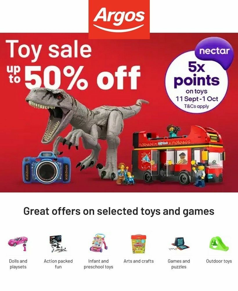 Argos Toy Sale New Offers & Special Buys from 11 September
