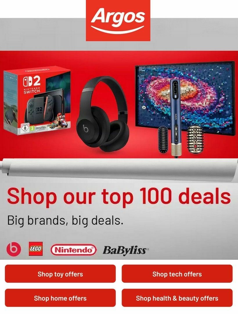 Argos New Offers & Special Buys from 3 December