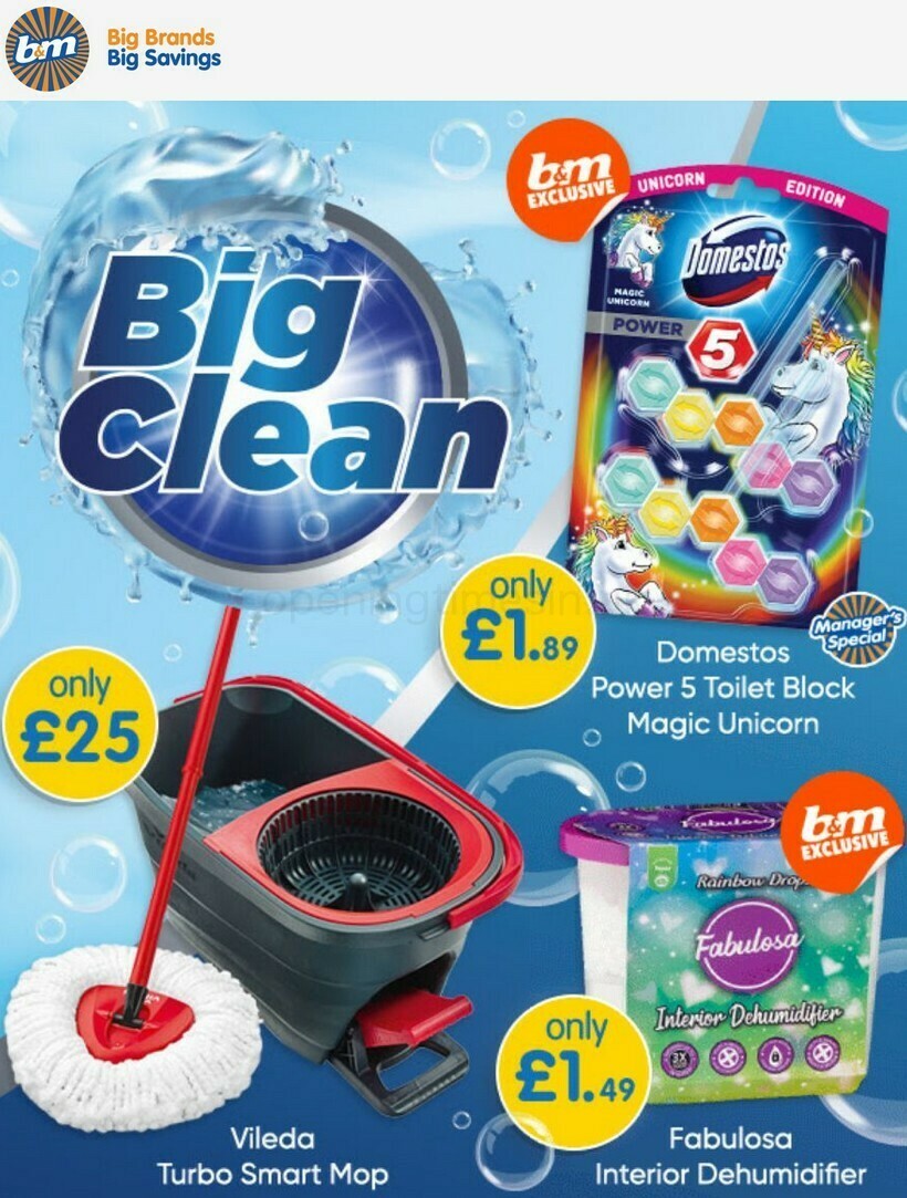 B&M Big Clean Event Newsletter & Special Buys from 14 February