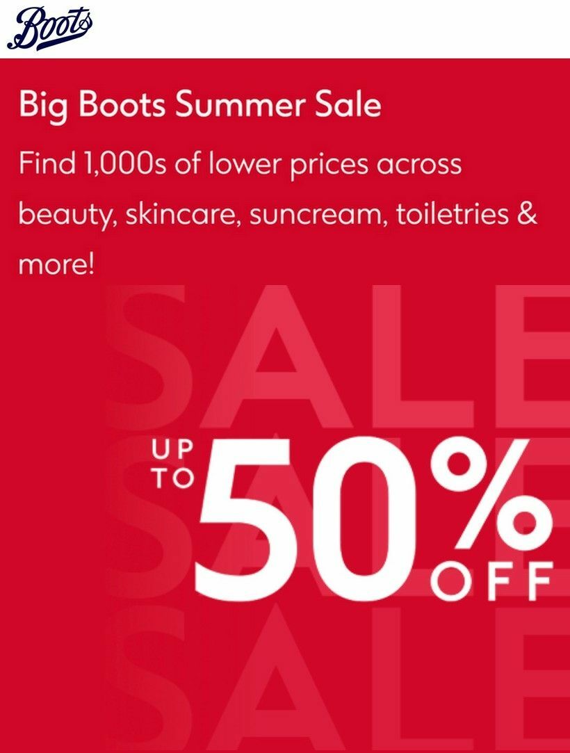 Boots from 6 July