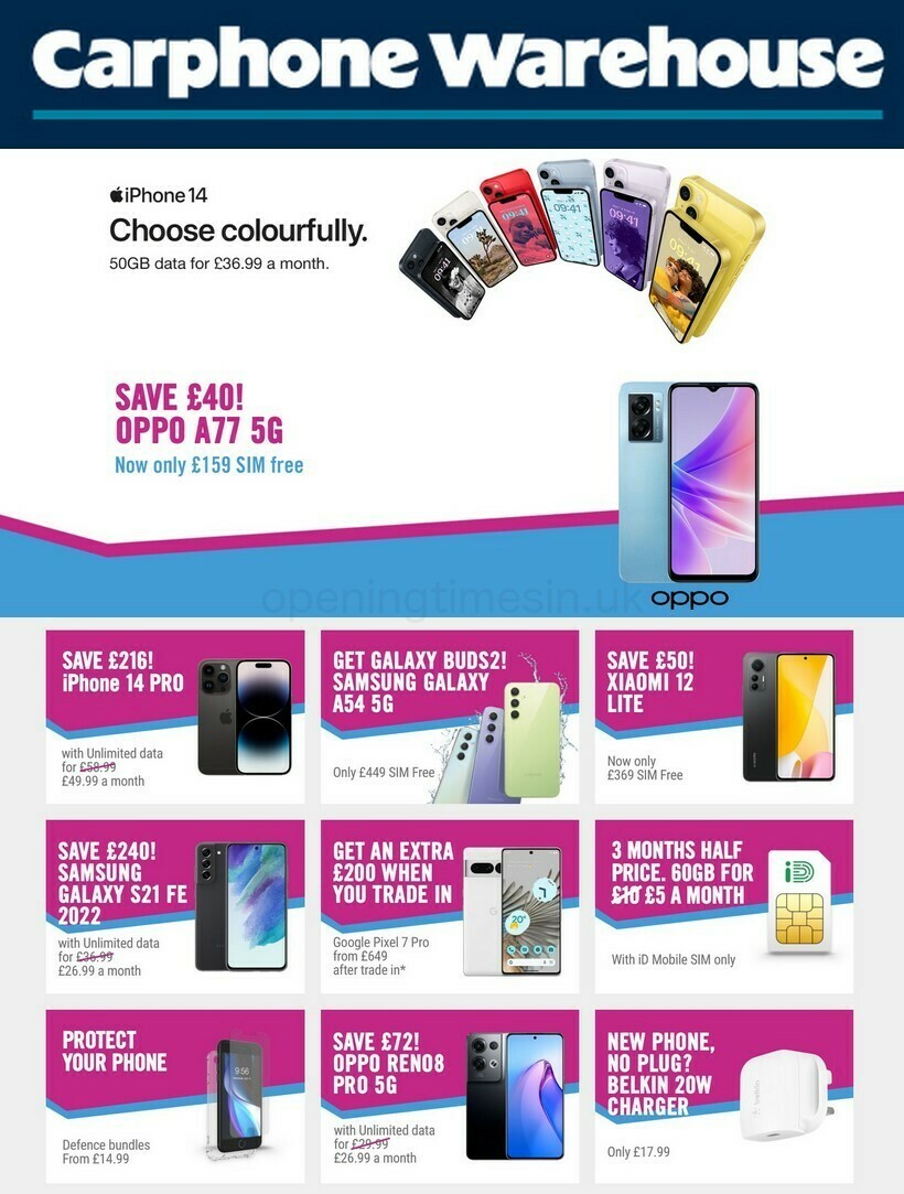 Carphone Warehouse Offers & Special Buys from 19 March