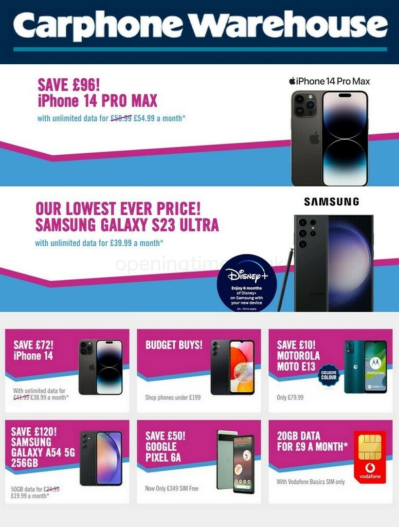 Carphone Warehouse Offers & Special Buys from 25 May