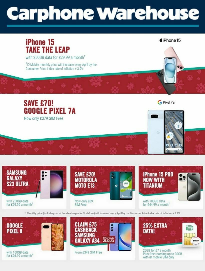 Carphone Warehouse Offers & Special Buys from 29 November