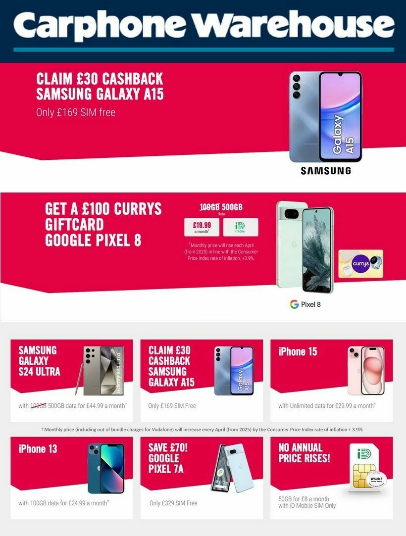 Carphone Warehouse Offers & Special Buys from 21 March