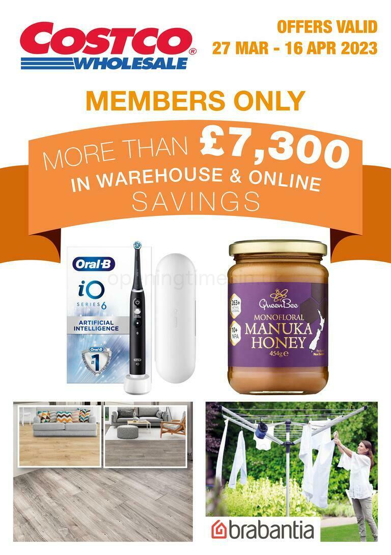 Costco from 27 March