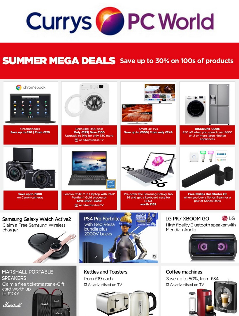 Currys Offers & Special Buys from 30 August