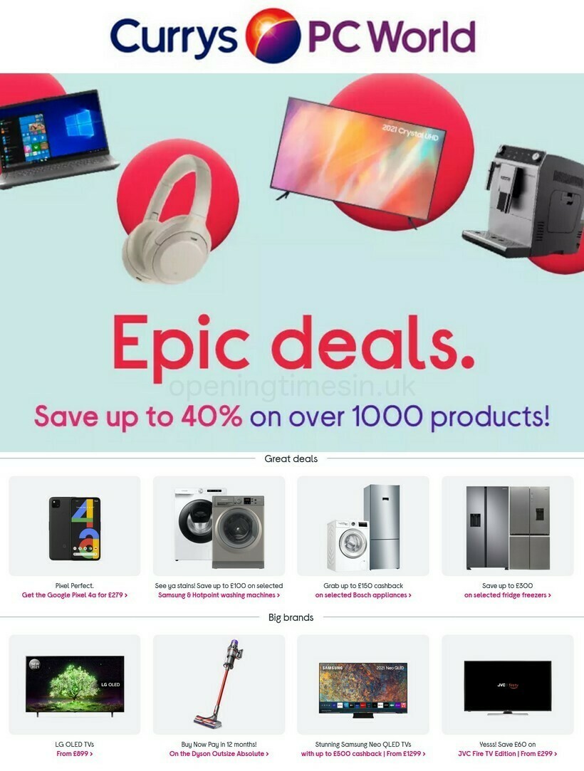 Currys Offers & Special Buys from 19 August