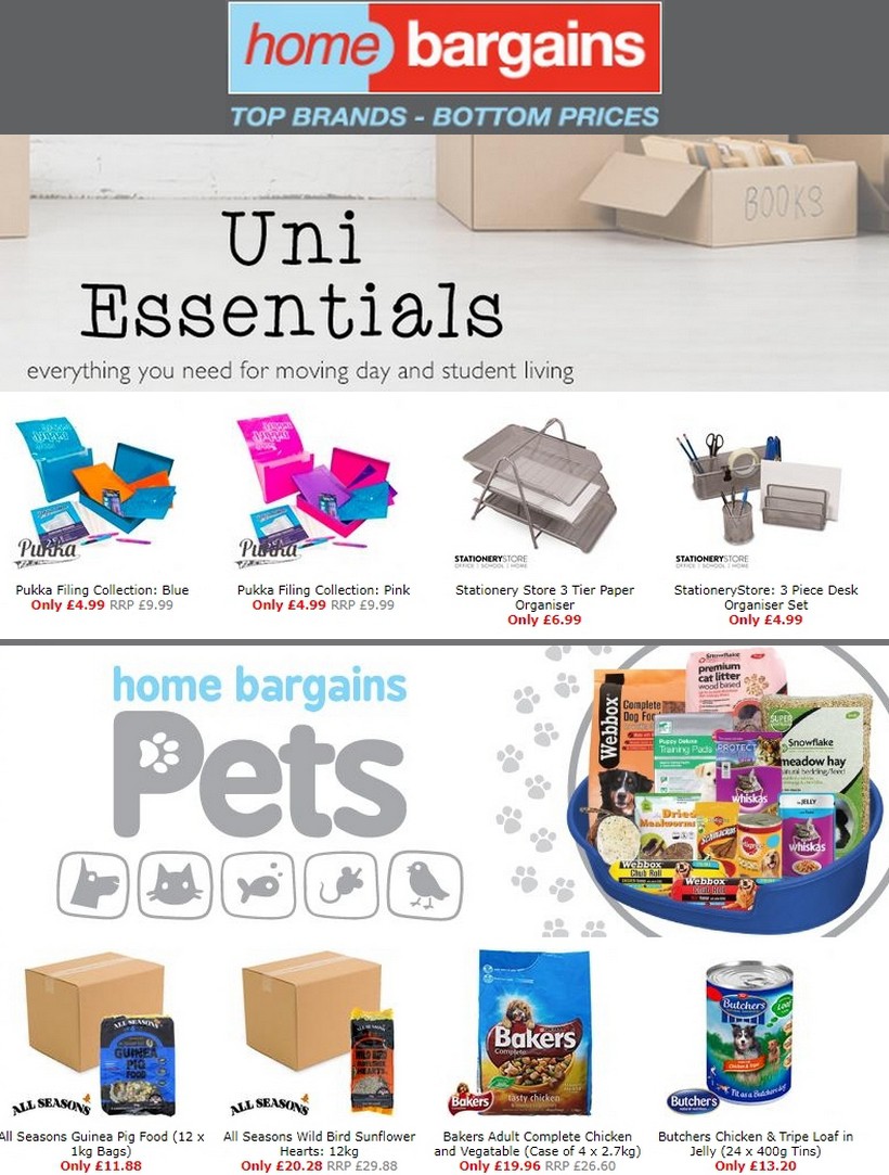 Home Bargains Offers, Special Buys and New Products from 18 September