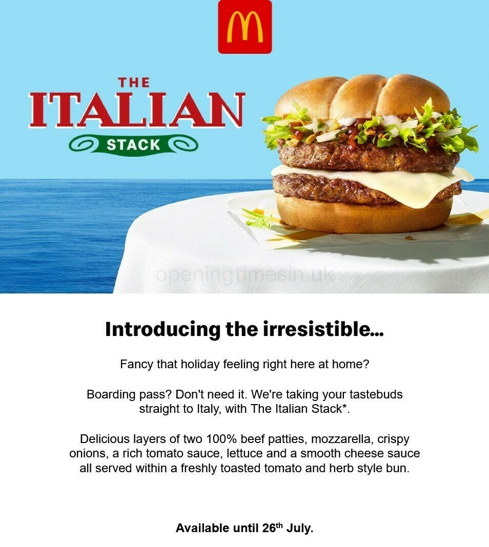McDonald's Offers & Menu from 8 June