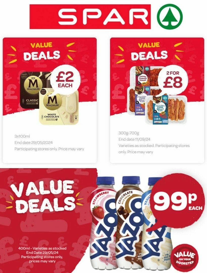 SPAR from 24 May