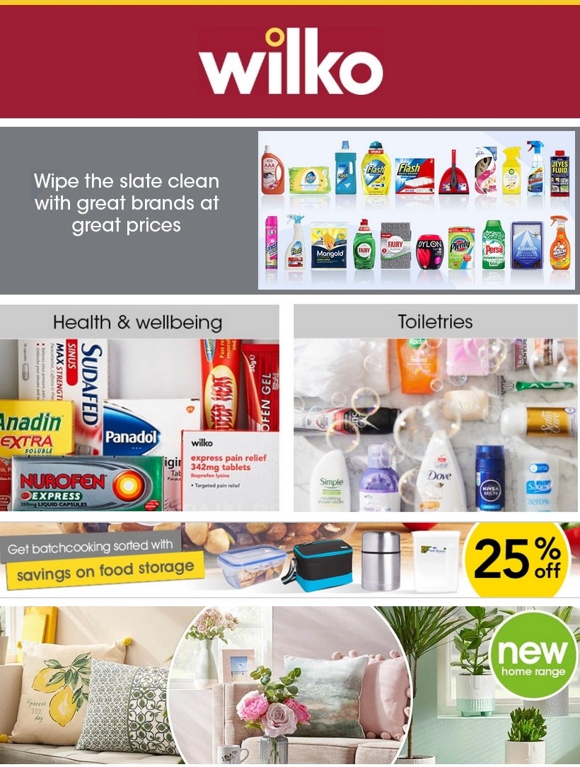 Wilko Best Offers and New Products from 14 April