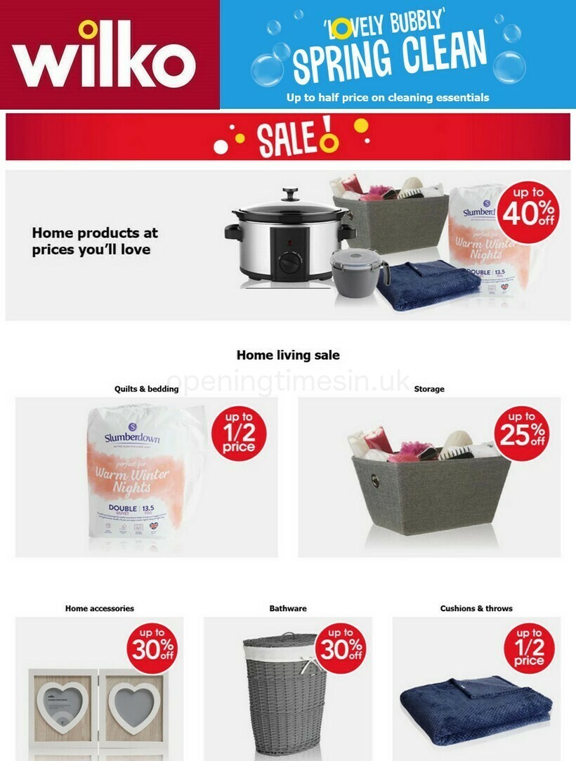 Wilko Best Offers and New Products from 26 January